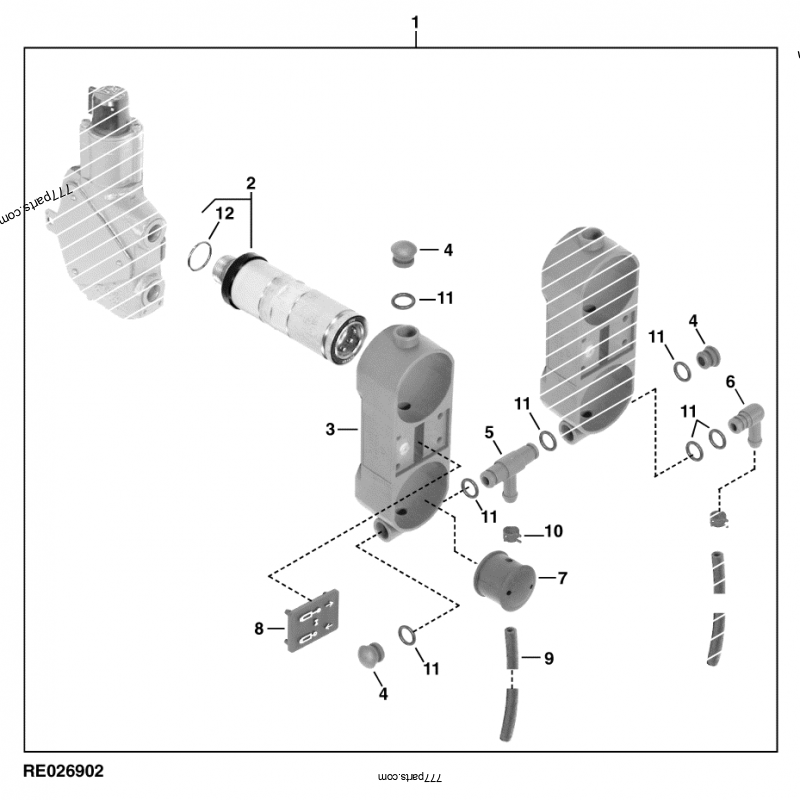 AL112951 Hydr.Quick Coupler S - John Deere spare part | 777parts.com