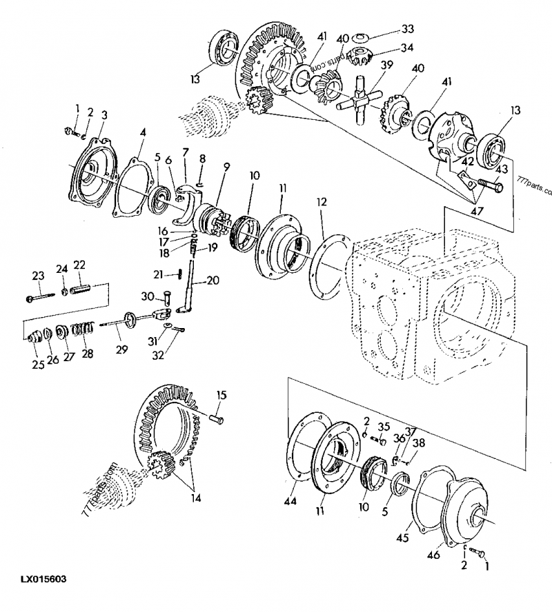 PE59112533 RING GEAR AND PINION - John Deere spare part | 777parts.com