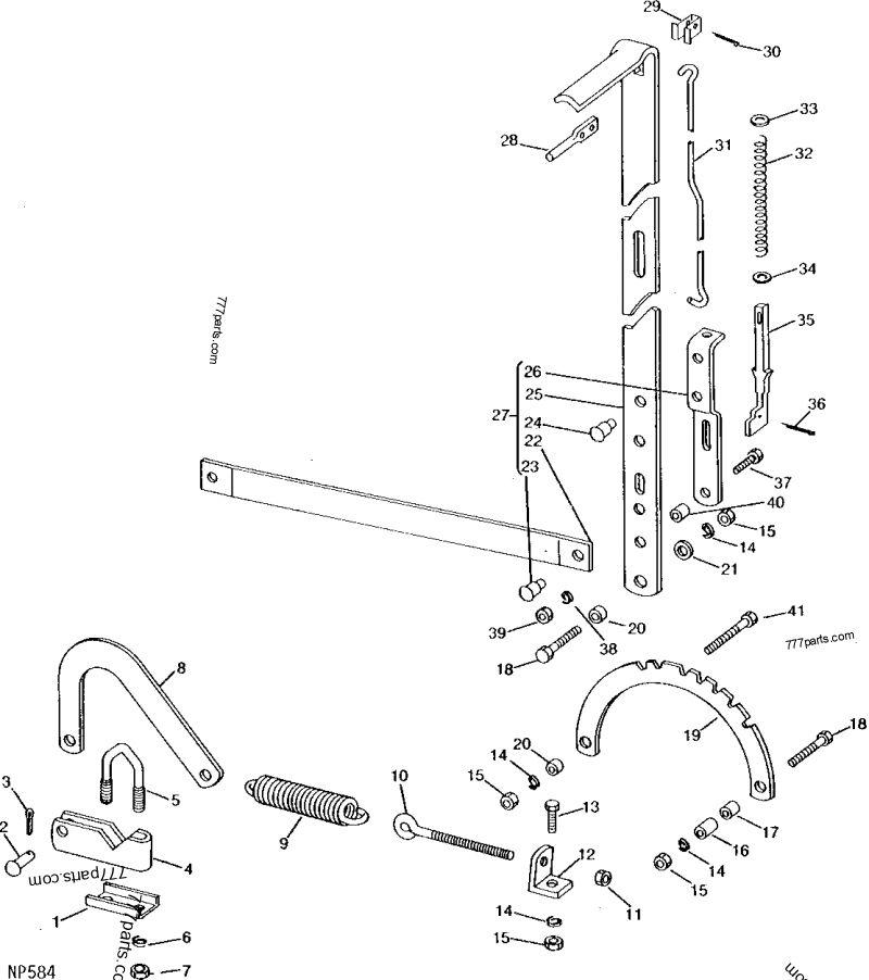N161750 Lever - John Deere spare part | 777parts.com