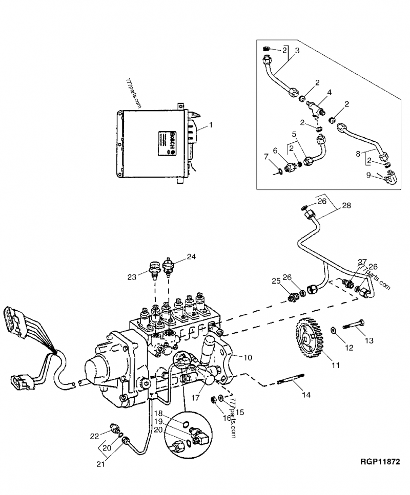 RE502259 Fuel Injection Pump - John Deere spare part | 777parts.com