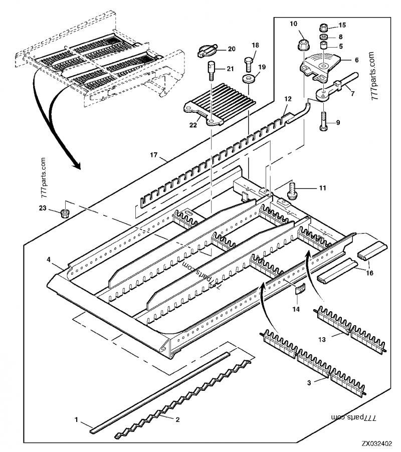 AH172963 Louver - John Deere spare part | 777parts.com