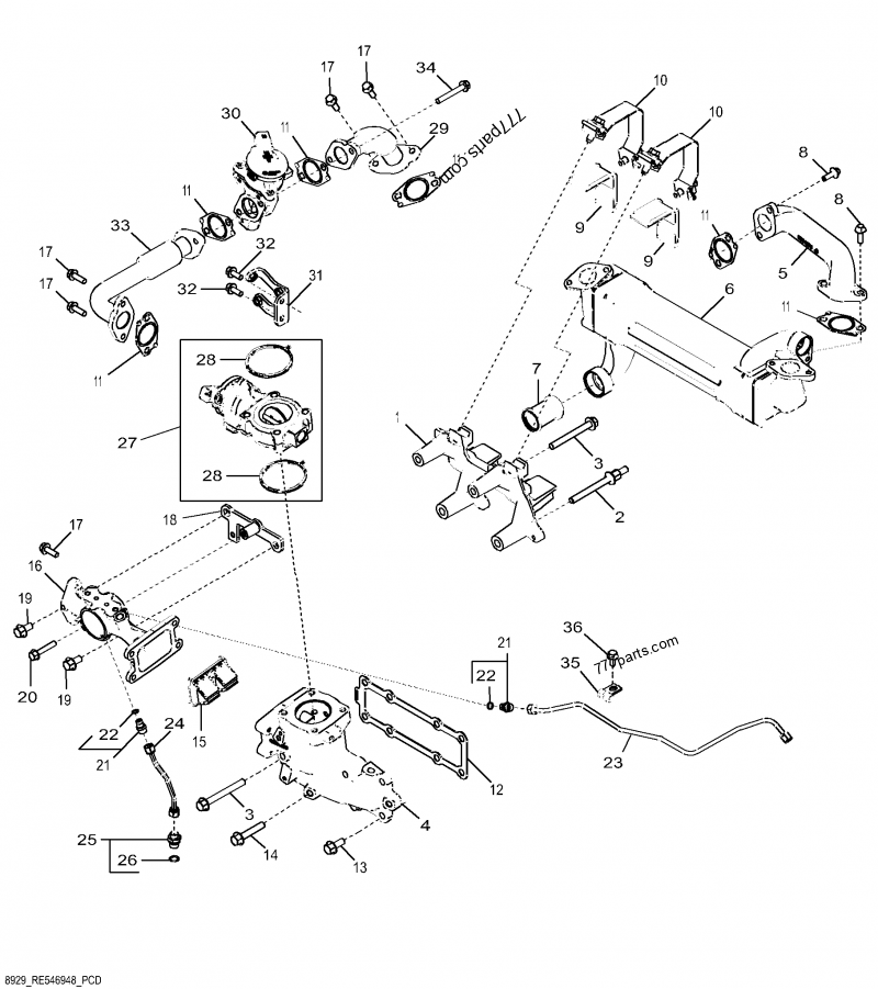 RE551081 Line - John Deere spare part | 777parts.com