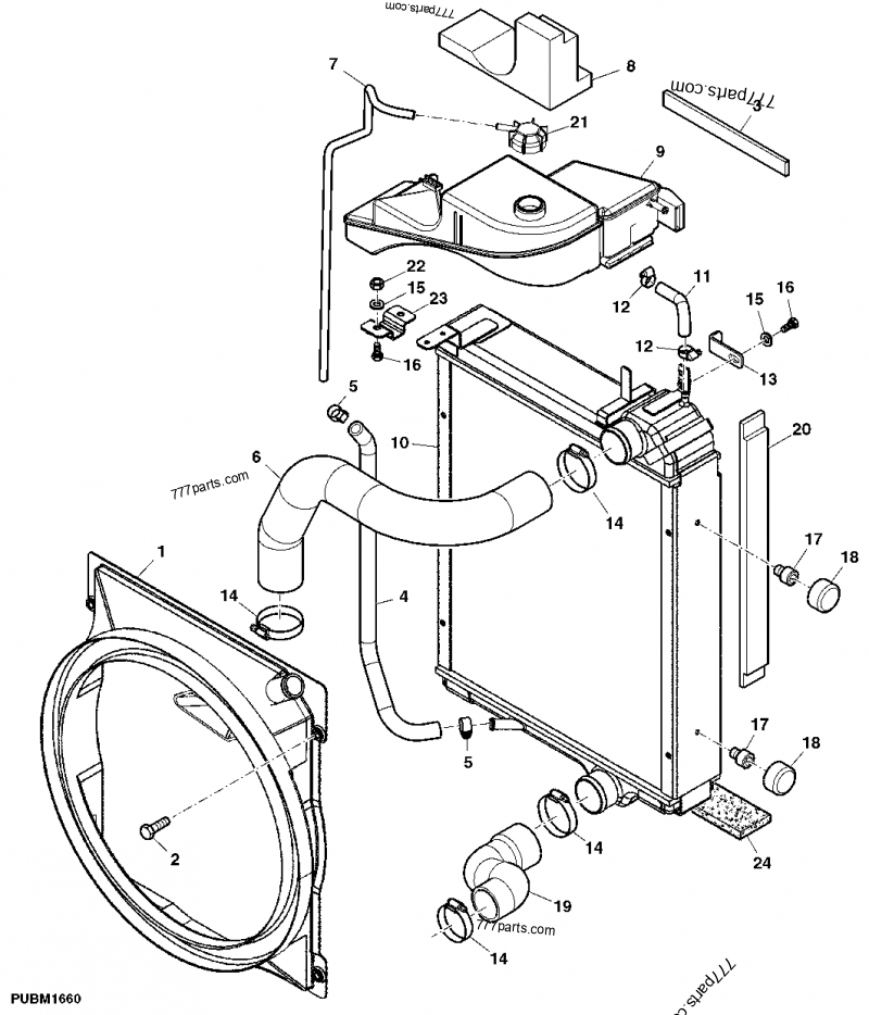 AL203689 Radiator Reservoir - John Deere spare part | 777parts.com