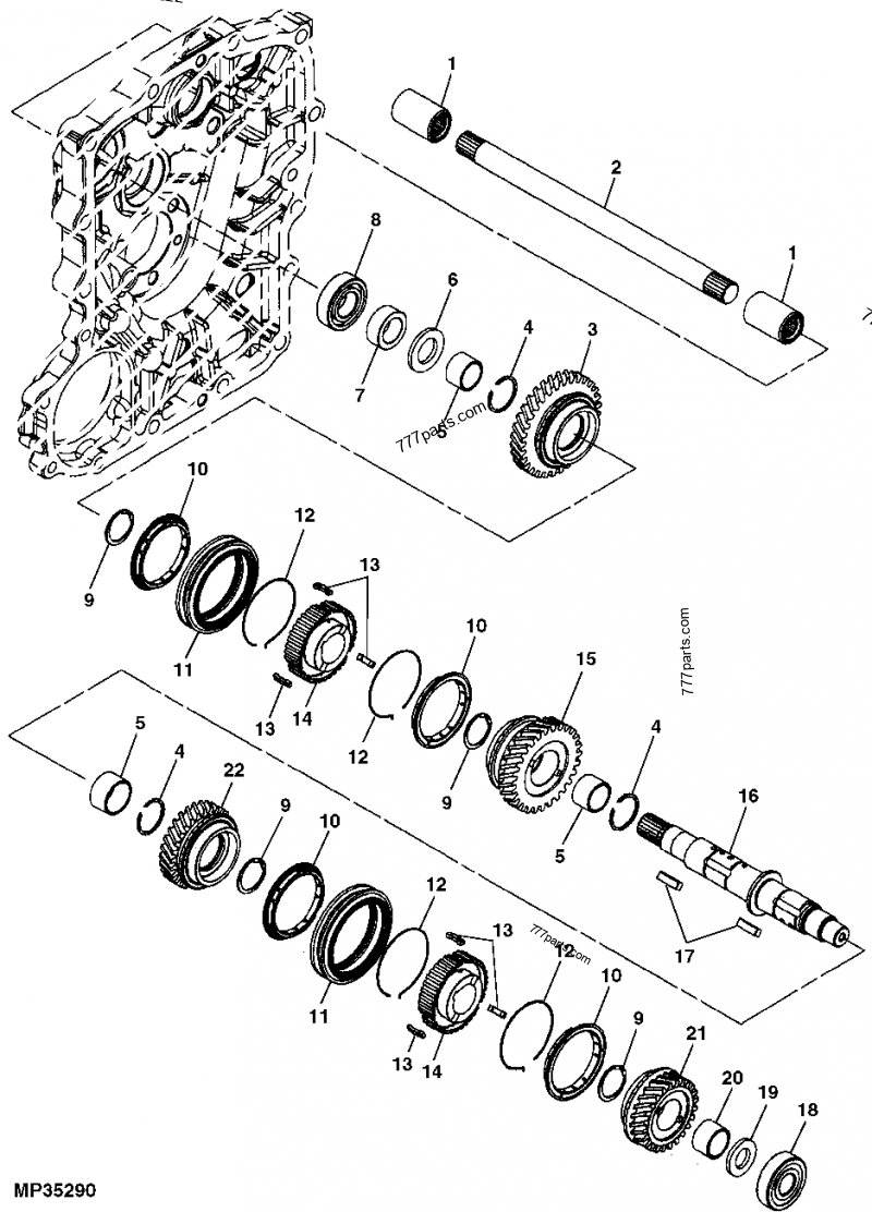 LVU801385 Splined Coupling - John Deere spare part | 777parts.com