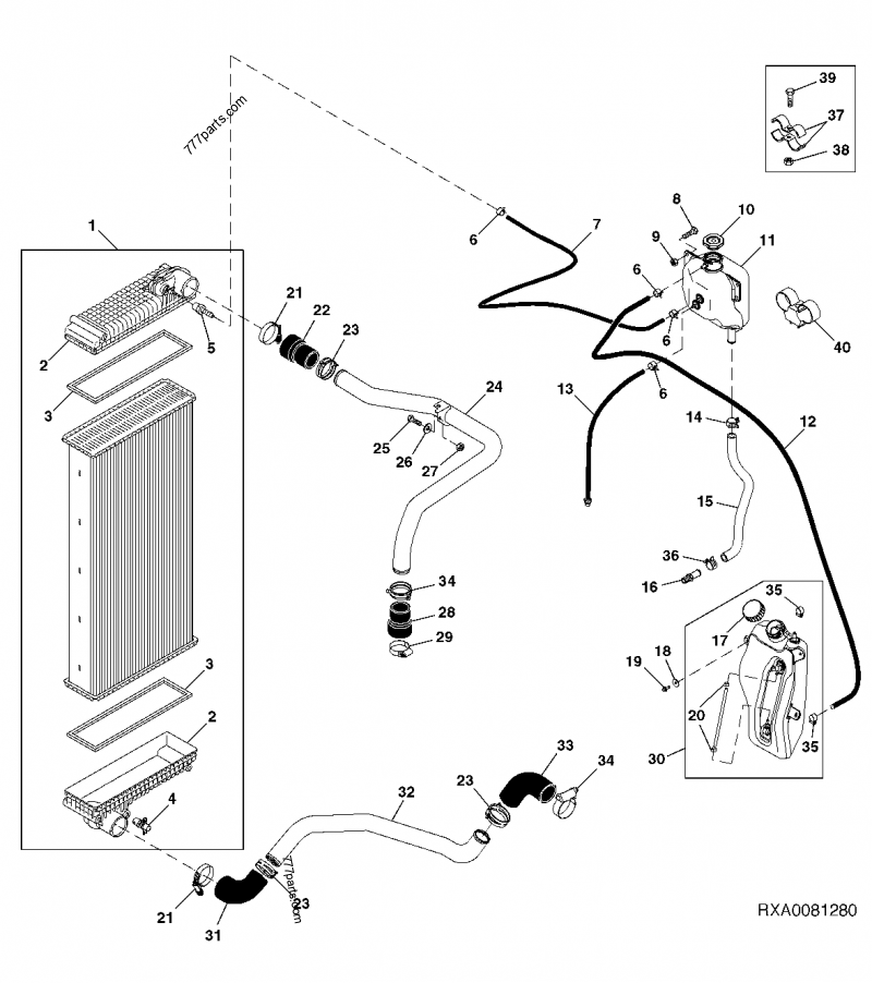 RE171270 Radiator Reservoir - John Deere spare part | 777parts.com