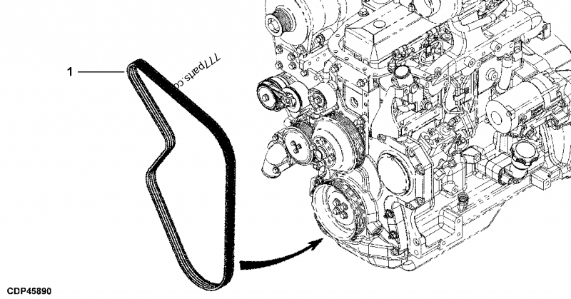 R501007 Belt - John Deere spare part | 777parts.com