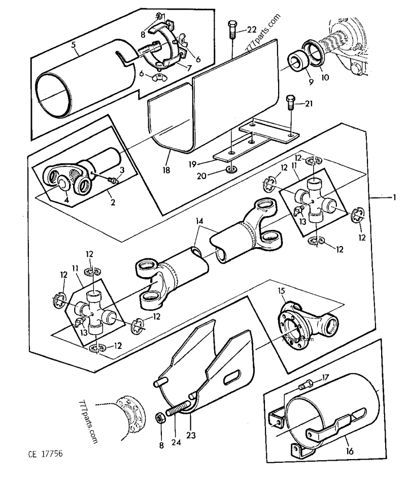 AL37069 Cross And Bearing As - John Deere spare part | 777parts.com