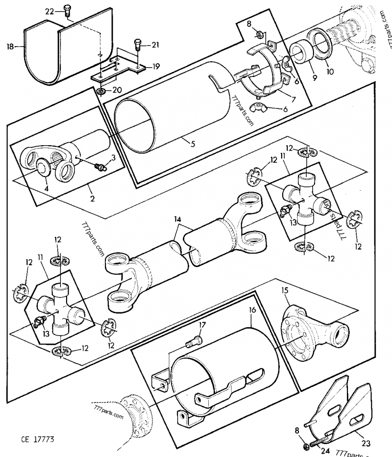 AL37069 Cross And Bearing As - John Deere spare part | 777parts.com