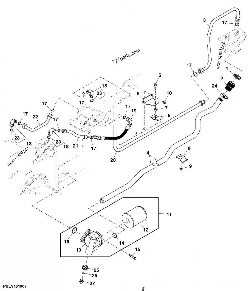 RE72824 Base - John Deere spare part | 777parts.com