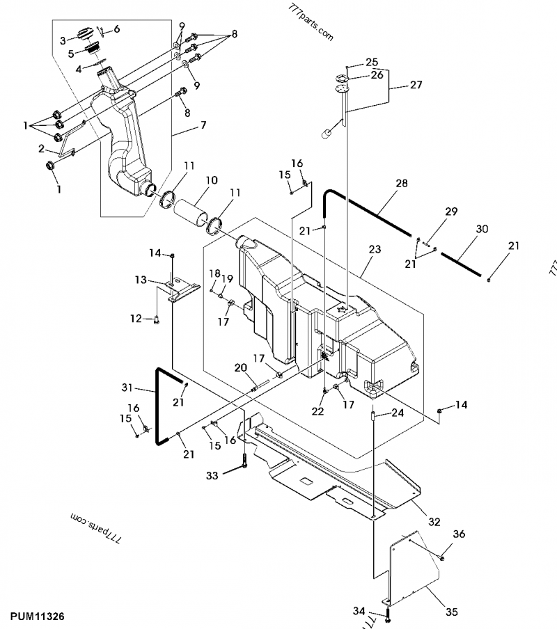 R220287 Bracket - John Deere spare part | 777parts.com