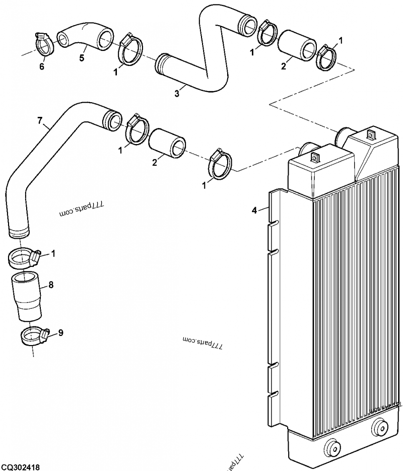 CQ59575 Tube - John Deere spare part | 777parts.com
