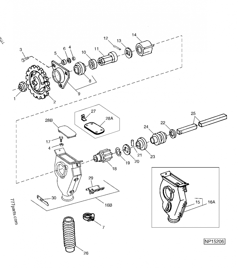 N168263 Gear - John Deere spare part | 777parts.com