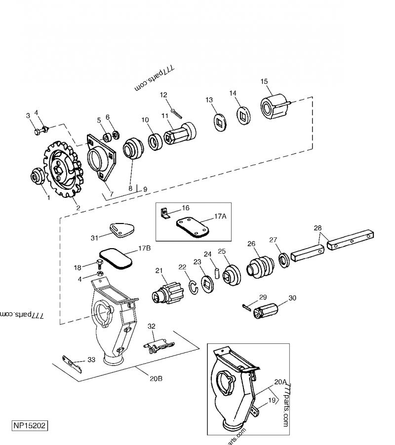 N168263 Gear - John Deere spare part | 777parts.com