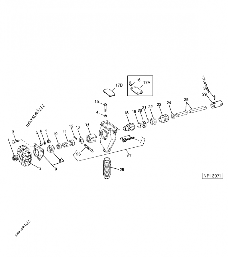 N168263 Gear - John Deere spare part | 777parts.com