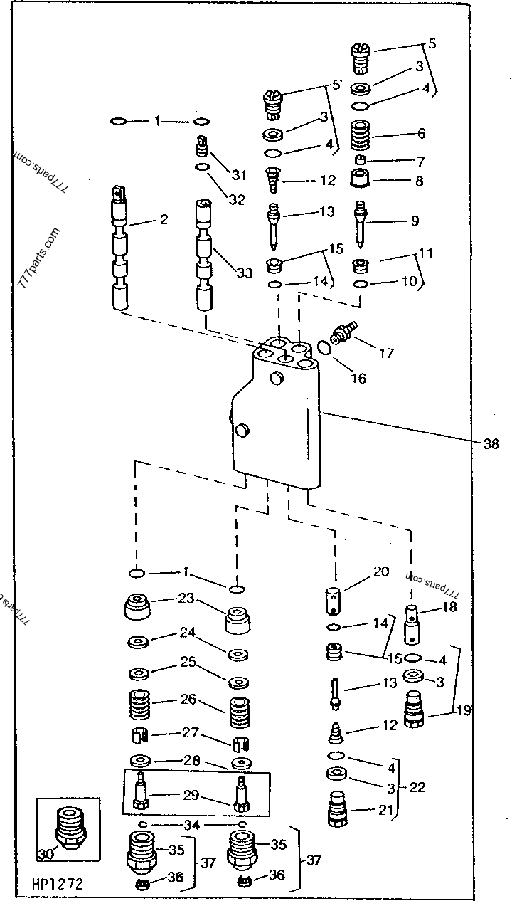 AH20831 Spool Valve - John Deere spare part | 777parts.com
