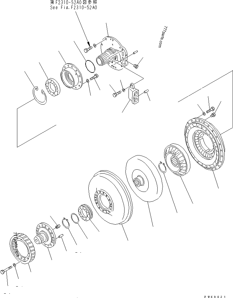 14X-13-11521 TURBINE - 14x1311521 - Komatsu spare part | 777parts.com