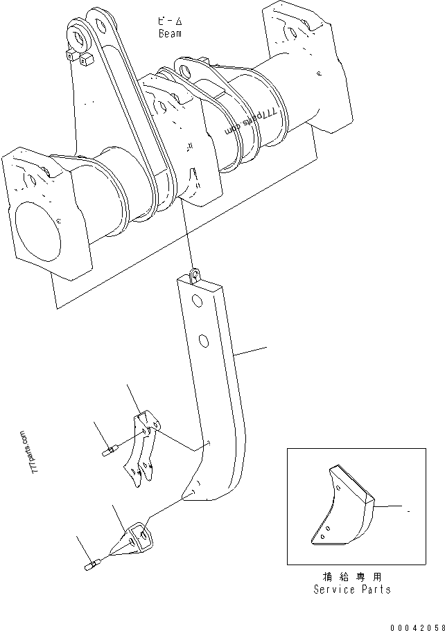 17A-78-43121 SHANK - 17a7843121 - Komatsu spare part | 777parts.com