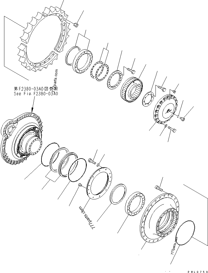 198-09-31360 BEARING,ROLLER - 1980931360 - Komatsu spare part ...