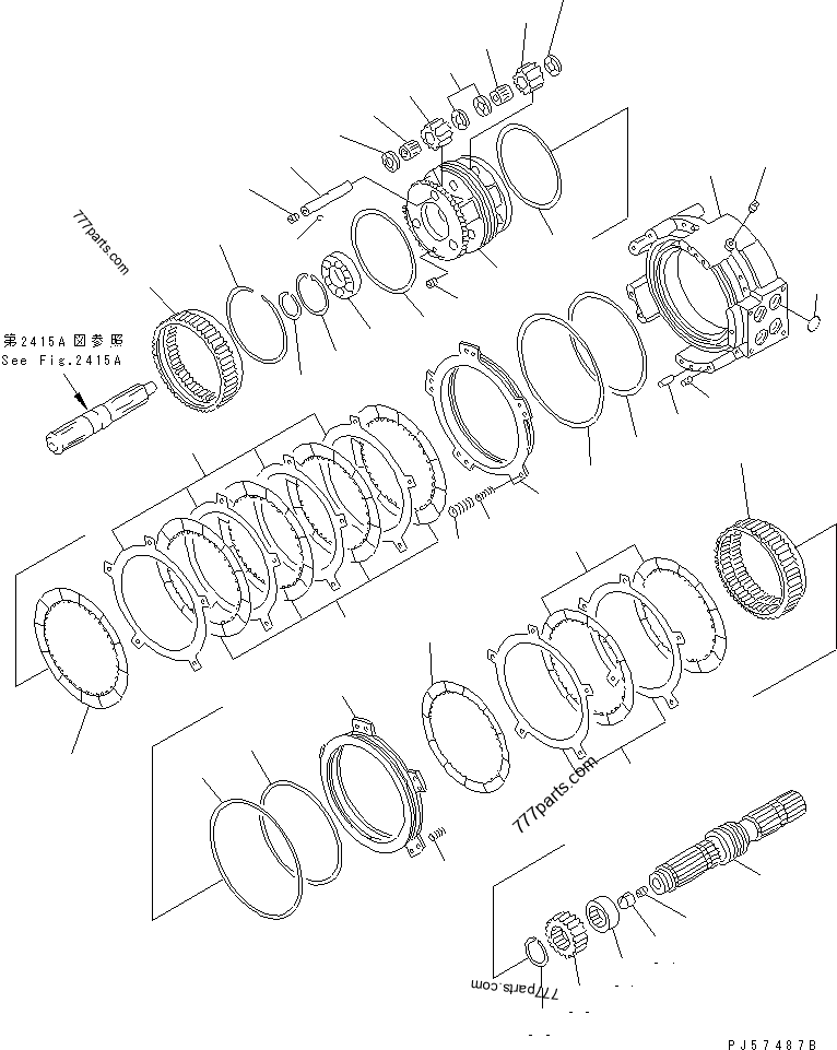 23B-15-12771 PISTON,FORWARD - 23b1512771 - Komatsu spare part | 777parts.com
