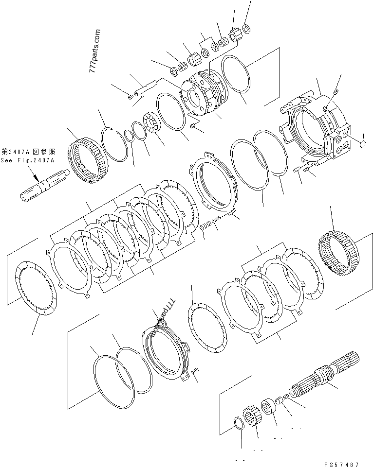 23B-15-12771 PISTON,FORWARD - 23b1512771 - Komatsu spare part ...