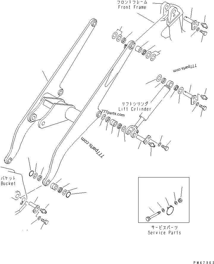417-70-11972 Pin - 4177011972 - Komatsu spare part | 777parts.com