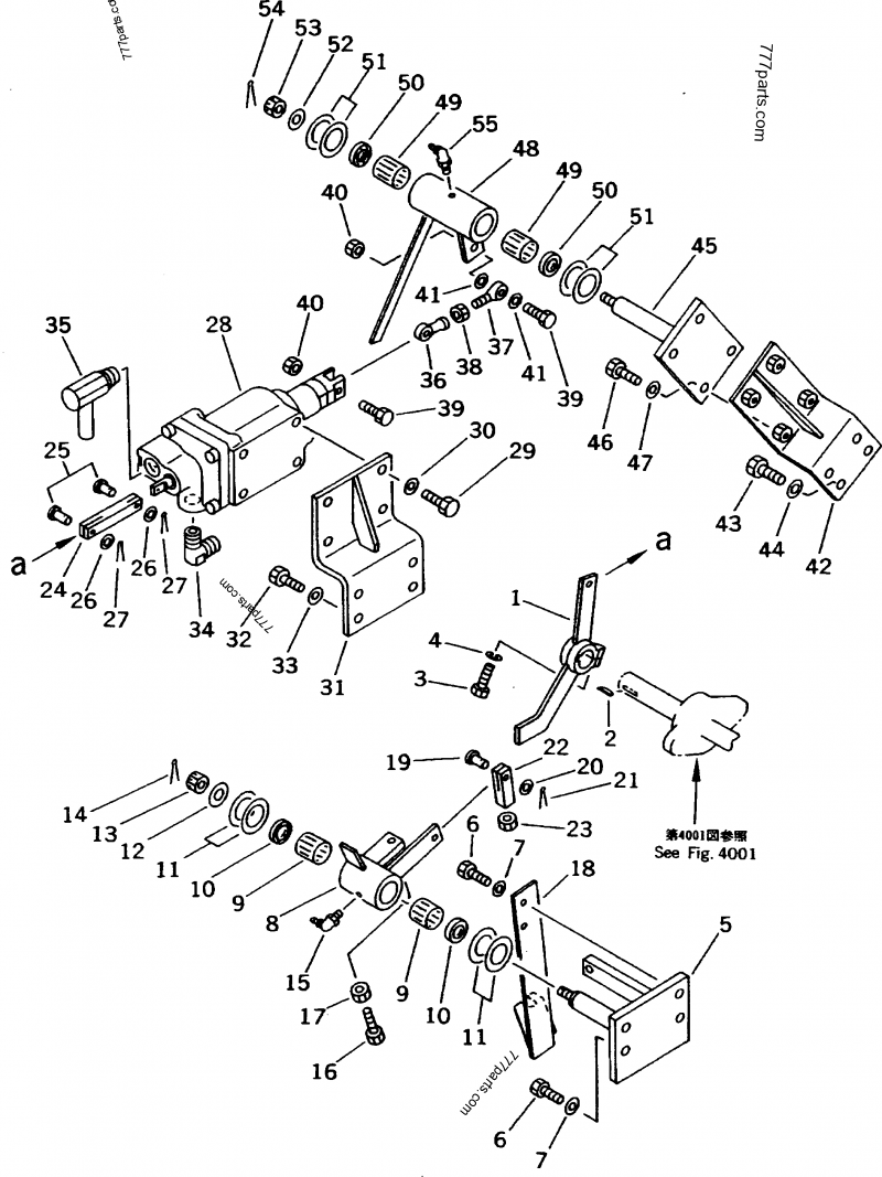 561-43-61220 Lever - 5614361220 - Komatsu spare part | 777parts.com