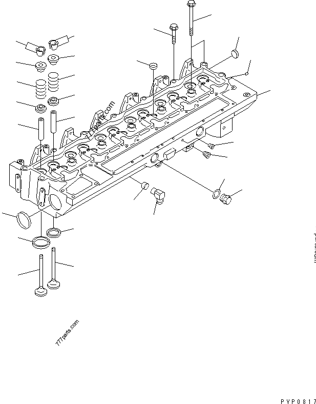 6742-01-0150 VALVE,INTAKE - 6742010150 - Komatsu spare part | 777parts.com