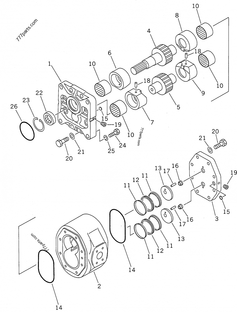 07443-66736 U-RING - 0744366736 - Komatsu spare part | 777parts.com