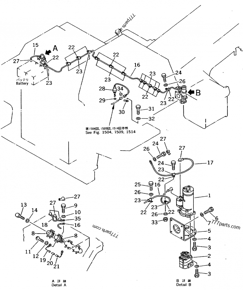 08028-45055 Cable - 0802845055 - Komatsu spare part | 777parts.com