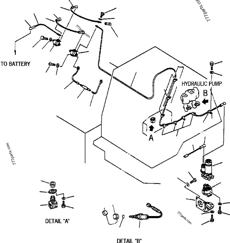08028-45055 Cable - 0802845055 - Komatsu spare part | 777parts.com