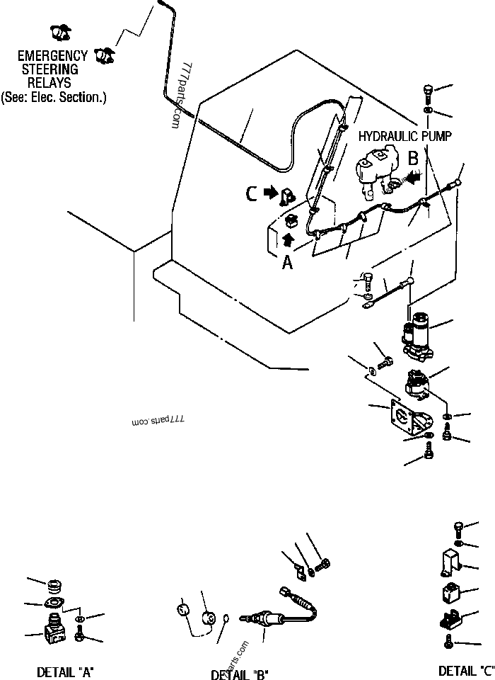 08028-45055 Cable - 0802845055 - Komatsu spare part | 777parts.com