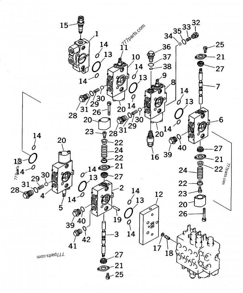 BLOCK,SERVICE - Komatsu spare part | 777parts.com