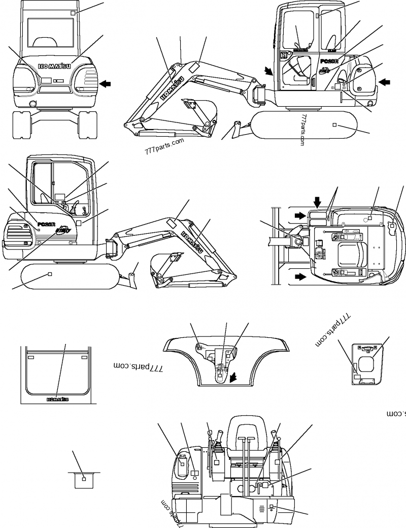 PLATE, OPERATING, TRAVEL SPEED - Komatsu spare part | 777parts.com
