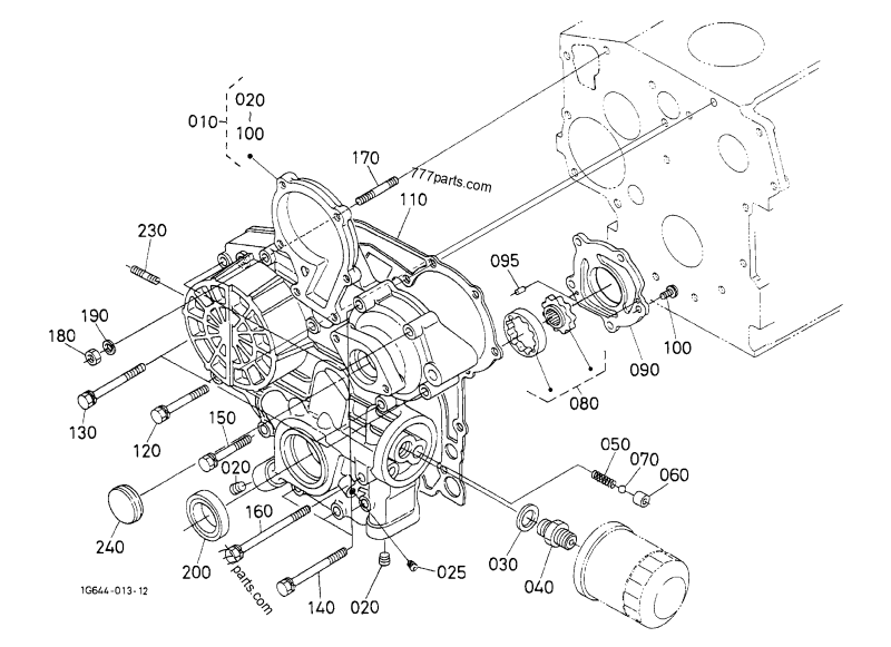 16251-04027 COMP.CASE,GEAR - 1625104027 - Kubota spare part | 777parts.com