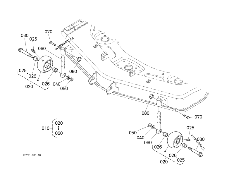 K5221-72670 BOLT(SHOULDER) - k522172670 - Kubota spare part | 777parts.com