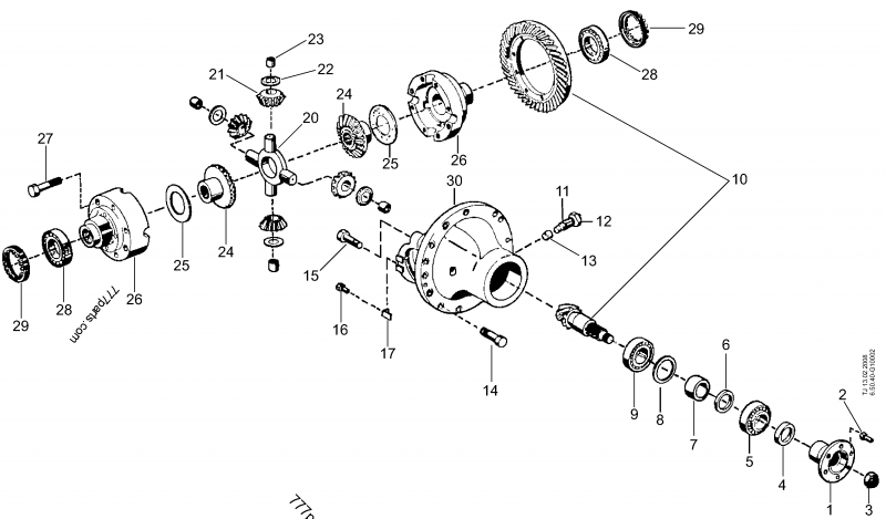 5 435 663 018 Hexagon nut - 5435663018 - Terex spare part | 777parts.com