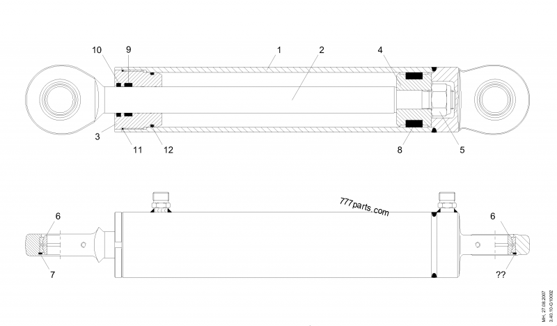 1 965 956 303 Rod seal - 1965956303 - Terex spare part | 777parts.com