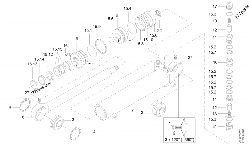 5 577 659 097 Bolt - 5577659097 - Terex spare part | 777parts.com