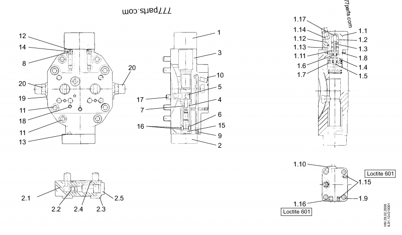 5 364 663 290 Actuator pin - 5364663290 - Terex spare part | 777parts.com