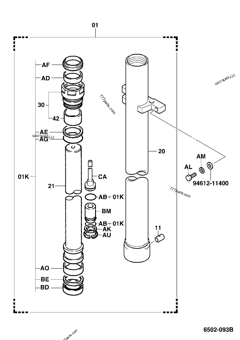 656503325271 CYLINDER ASSY, LIFT - Toyota spare part | 777parts.com