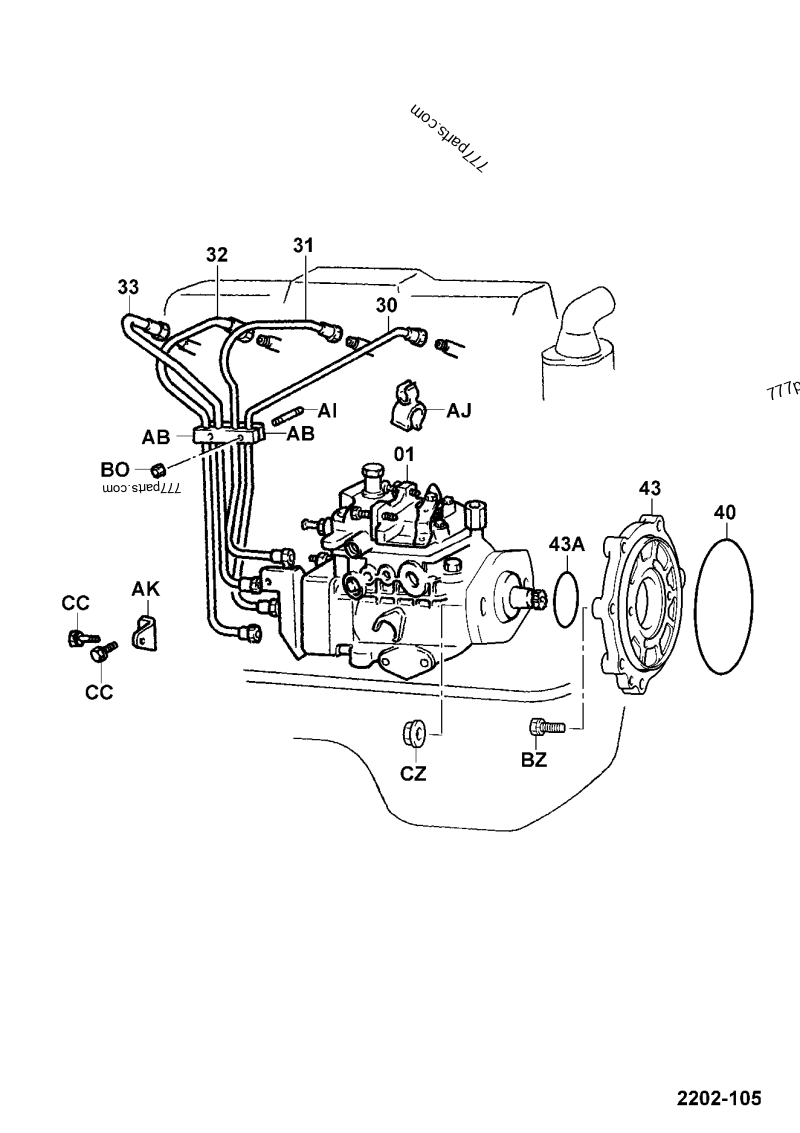 22802UD010 RETAINER, INJECTION PUMP - Toyota spare part | 777parts.com