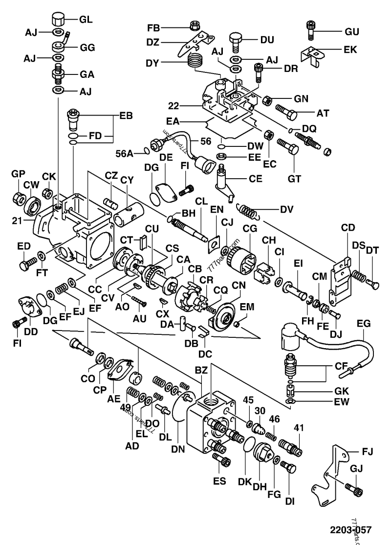 223012206071 HOUSING SUB-ASSY, INJECTION PUMP - Toyota spare part ...