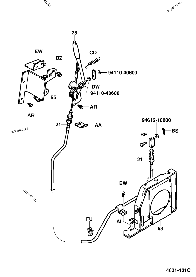 464011240171 WIRE SUB-ASSY, PARKING BRAKE - Toyota spare part ...