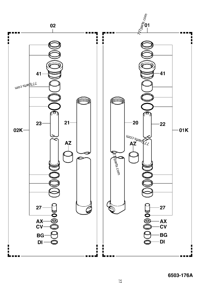 651303139071 CYLINDER ASSY, LIFT, RH - Toyota spare part | 777parts.com