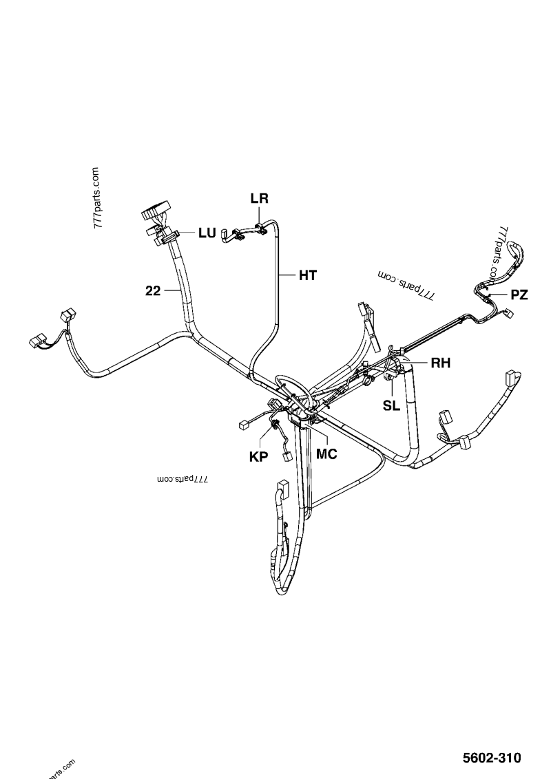 56120U124271 HARNESS SUB-ASSY, RR - Toyota spare part | 777parts.com