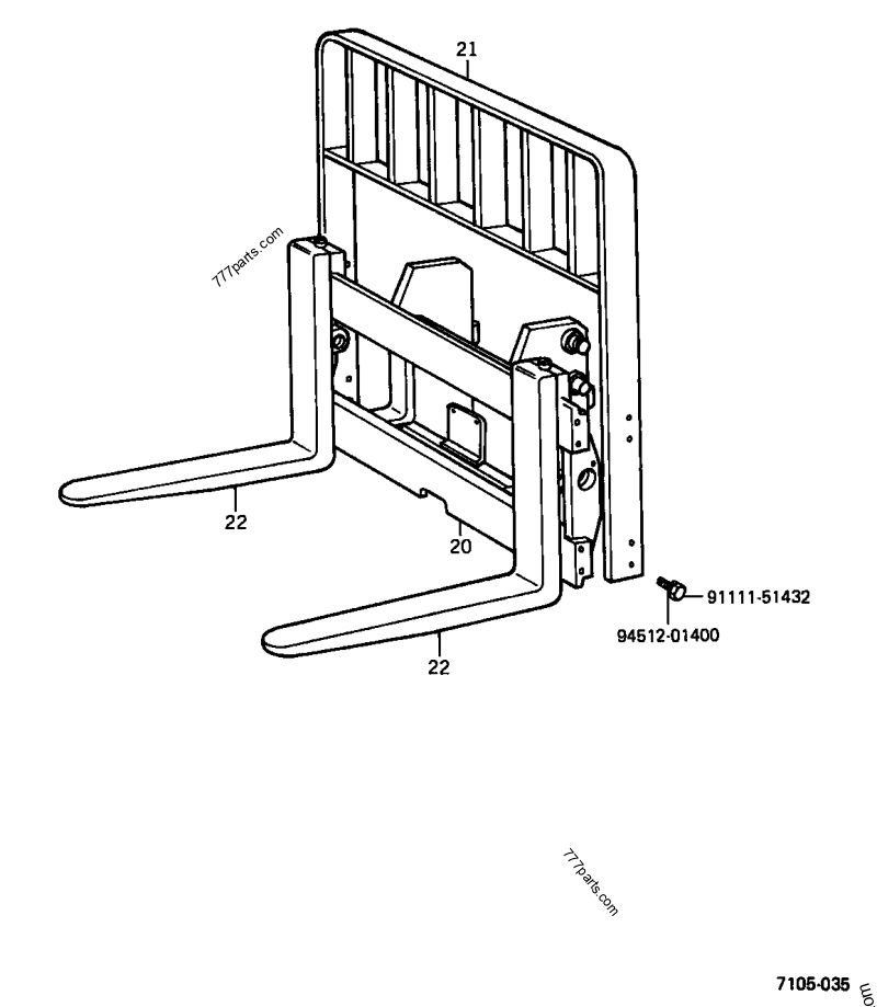 640241490071 FORK SUB-ASSY - Toyota spare part | 777parts.com