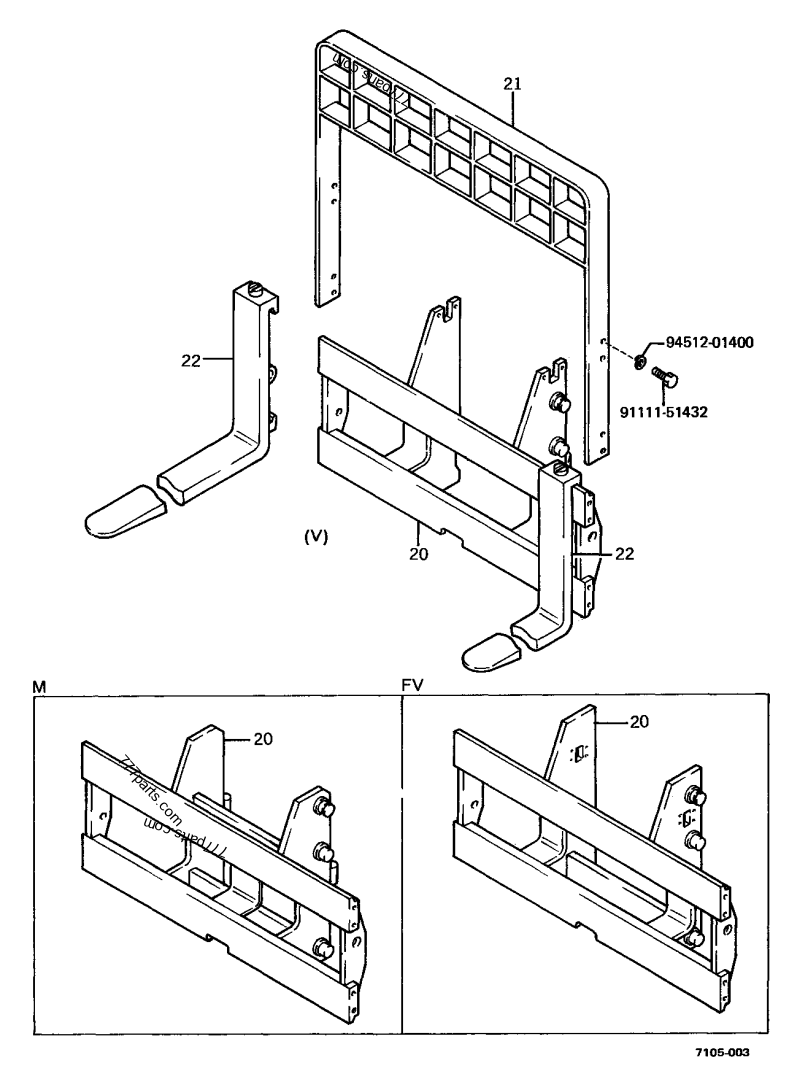 640241490071 FORK SUB-ASSY - Toyota spare part | 777parts.com