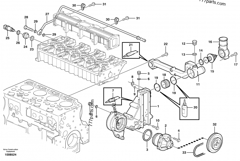 VOE 20450736 Thermostat - 20450736 - Volvo spare part | 777parts.com