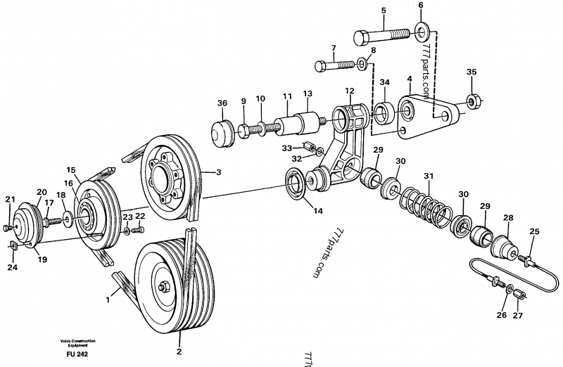 VOE 4772193 Compression Spring - 4772193 - Volvo spare part | 777parts.com