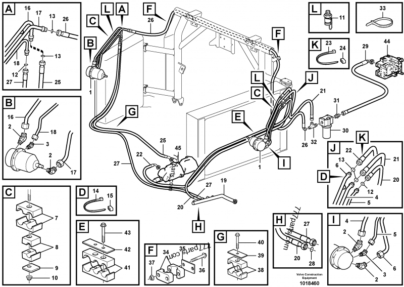 VOE 4880573 Clamp - 4880573 - Volvo spare part | 777parts.com
